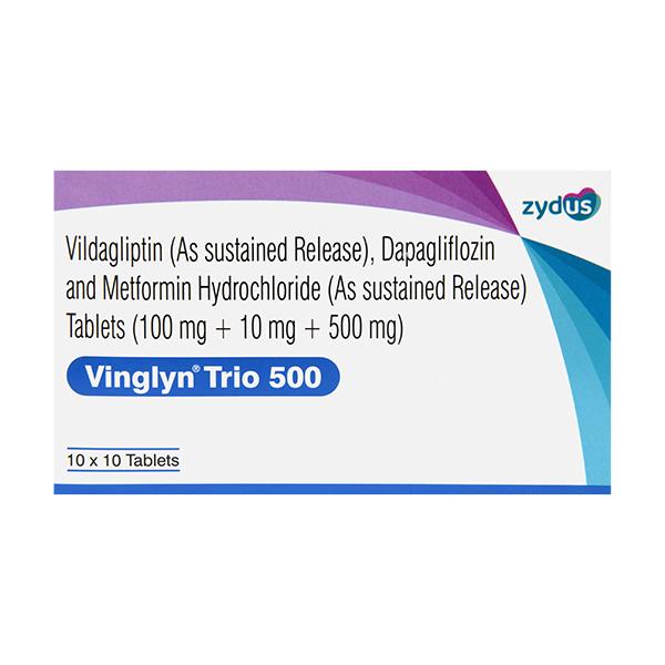 Buy VINGLYN TRIO 500 Tablet 10's Online | Netmeds