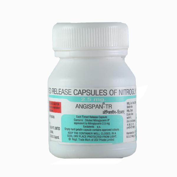Angispan TR 2.5mg Capsule 25'S - Price, Uses, Side Effects | Netmeds