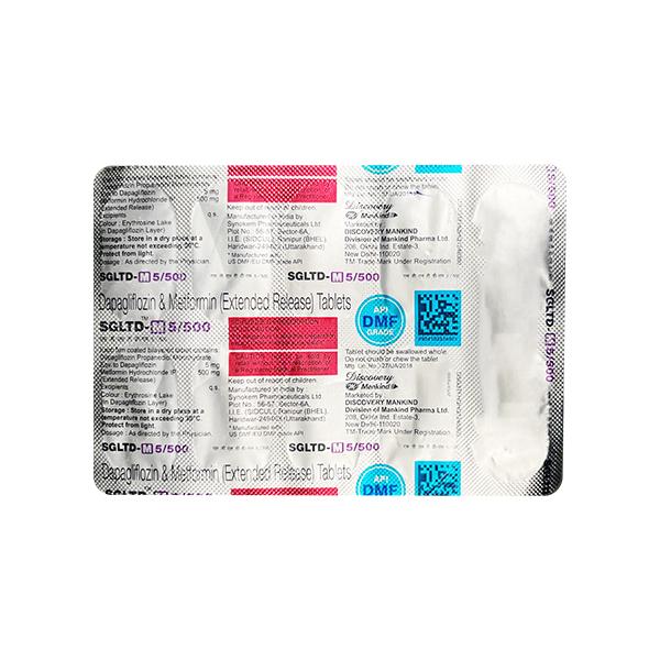 SGLTD M 5/500 Tablet 10's : Price, Uses, Side Effects | Netmeds