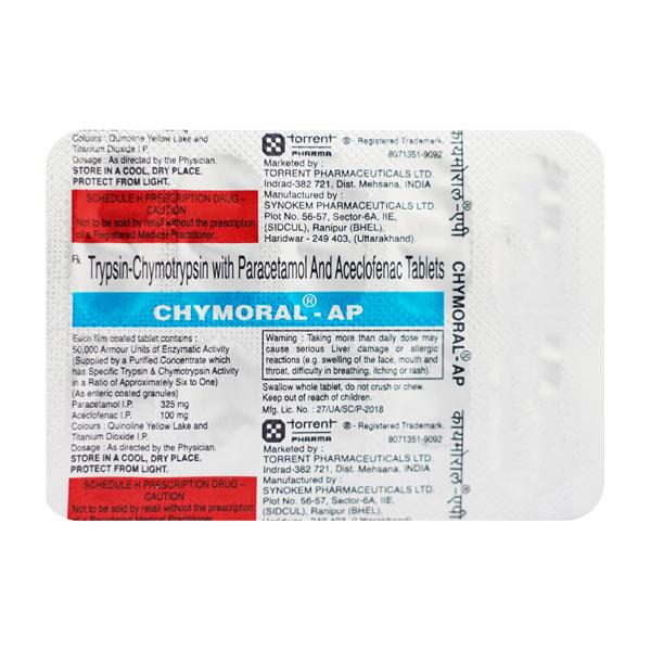 Buy Chymoral AP Tablet 10'S Online at Upto 25% OFF | Netmeds