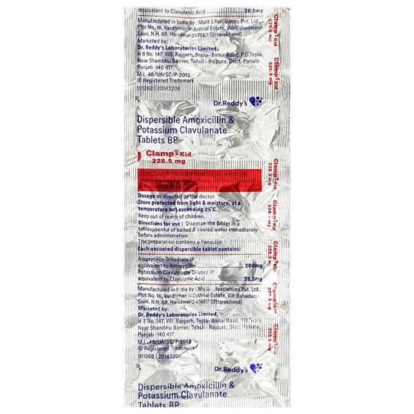 Clamp Kid 228.5mg Tablet 10'S Price, Uses, Side effects, Substitutes ...