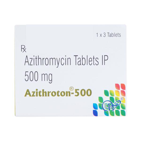 Azithroton 500 Tablet 3's Price, Uses, Side effects | Netmeds