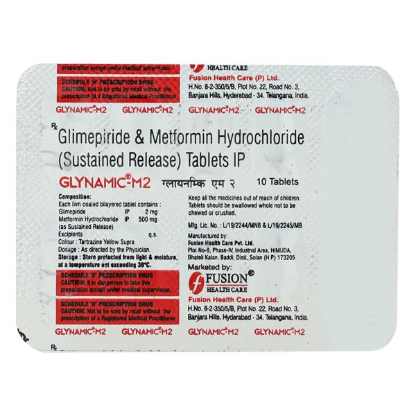 Glynamic M 2Mg Tablet 10's : Price, Uses, Side Effects | Netmeds