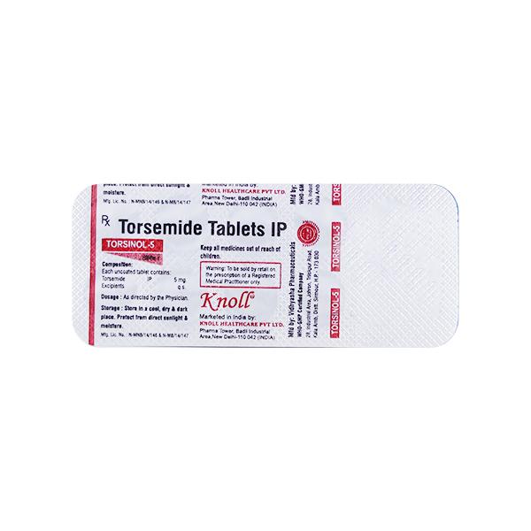 TORSINOL 5 Tablet 10's Price, Uses, Side effects, Substitutes | Netmeds