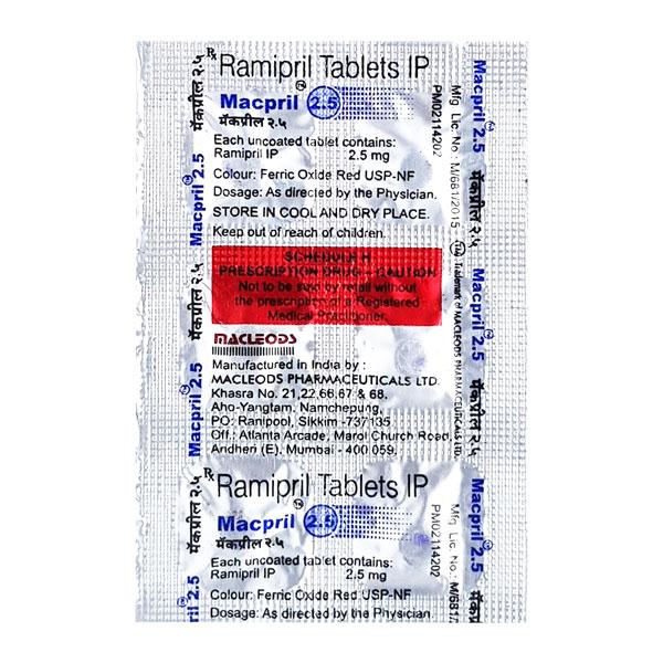 Macpril 2.5mg Tablet 10'S : Price, Uses, Side Effects | Netmeds