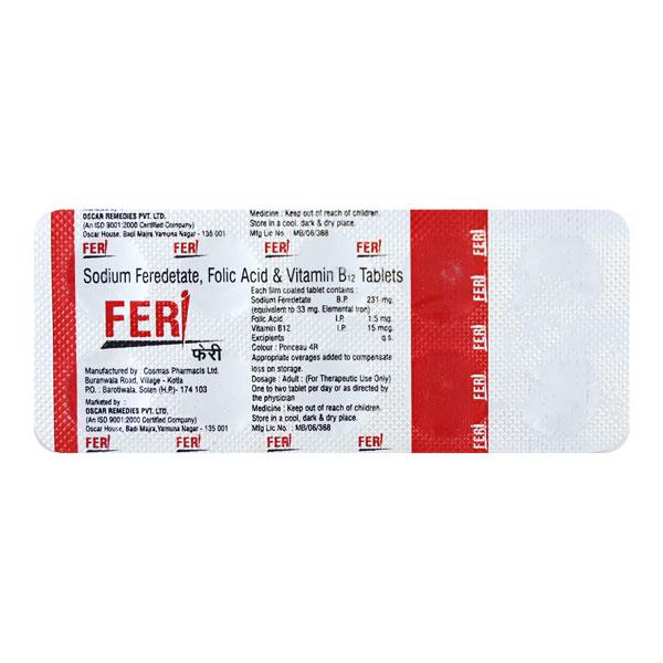 Buy FERI Tablet 10's Online at Upto 25% OFF | Netmeds