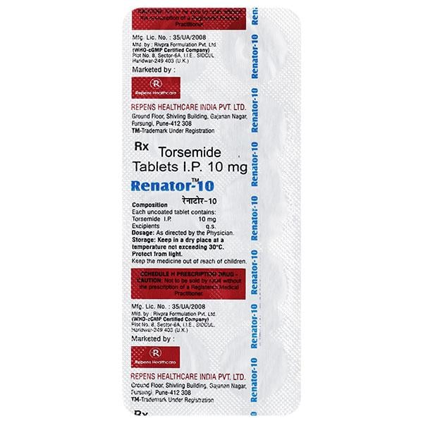 Buy RENATOR 10 Tablet 10's Online at Upto 25% OFF | Netmeds