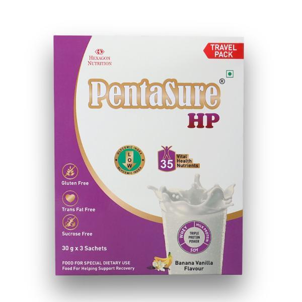 PentaSure HP High Protein Powder - Banana Vanilla Flavour (Travel Pack ...
