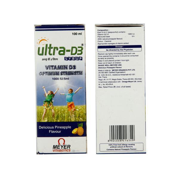 Ultra D3 Delicious Pineapple Flavour Syrup 100ml Price, Uses, Side ...