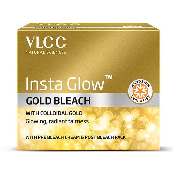 Buy Insta Glow Gold Bleach with Colloidal Glowing,Radiant Fairness 30gm ...