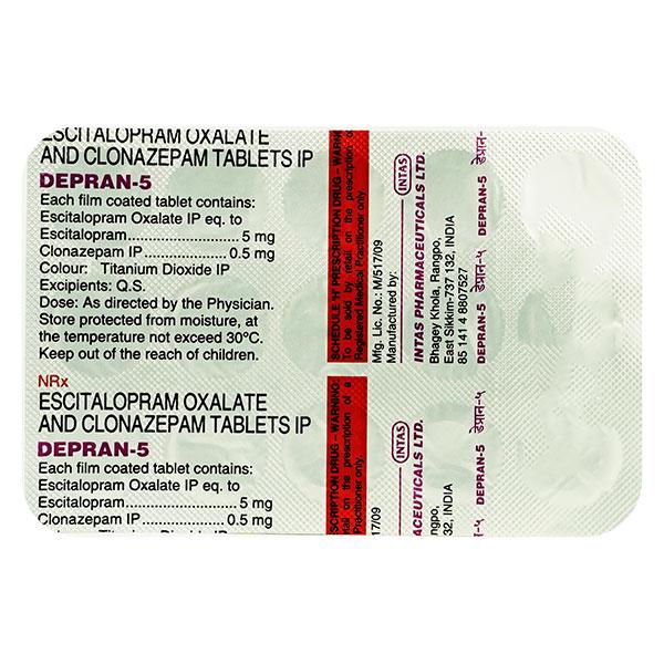 Depran 5mg Tablet 10'S - Price, Uses, Side Effects, and Substitutes ...