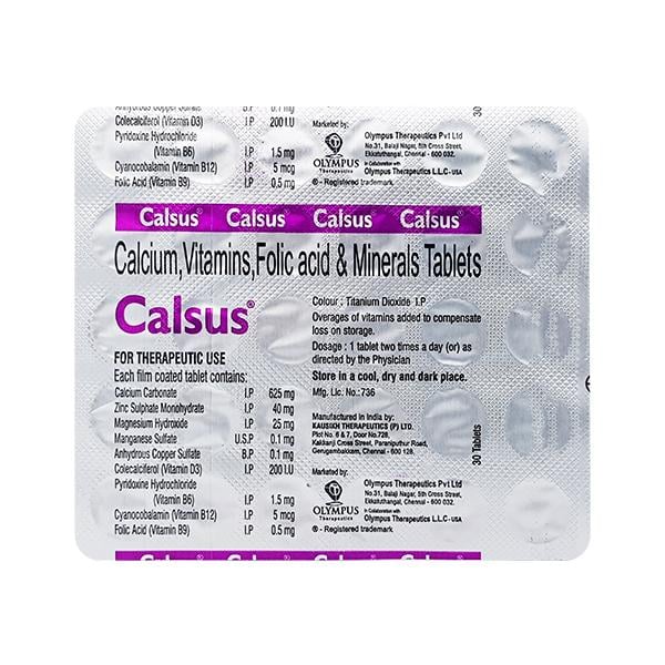 Buy CALSUS Tablet 30's Online at Upto 25% OFF | Netmeds