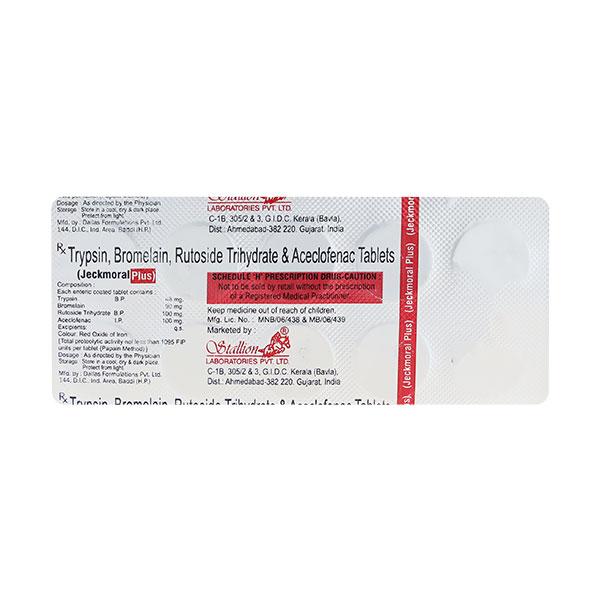 JECK MORAL PLUS Tablet 10's Price, Uses, Side effects, Substitutes ...
