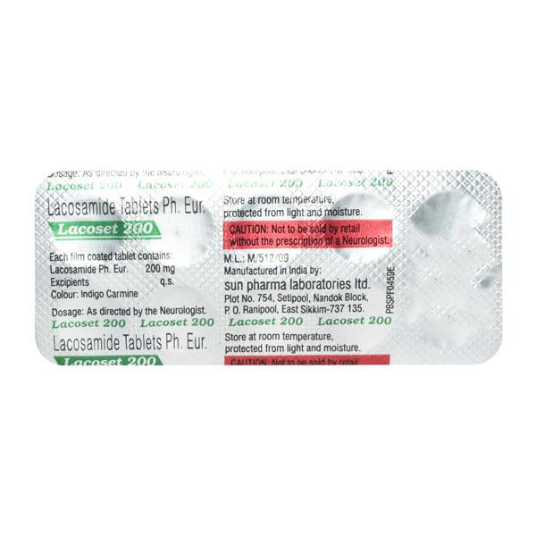 Buy Lacoset 200mg Tablet 10'S Online at Upto 20% OFF | Netmeds
