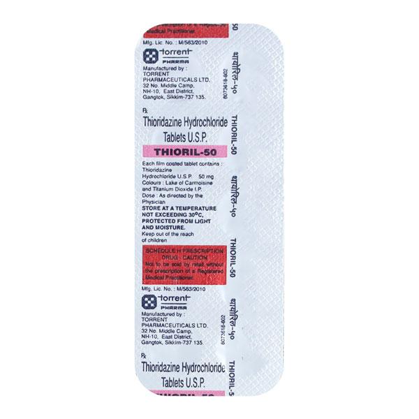 Thioril 50mg Tablet 10'S Price, Uses, Side effects, Substitutes | Netmeds