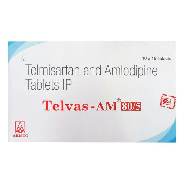 TELVAS AM 80/5 Tablet 15's : Price, Uses, Side Effects | Netmeds