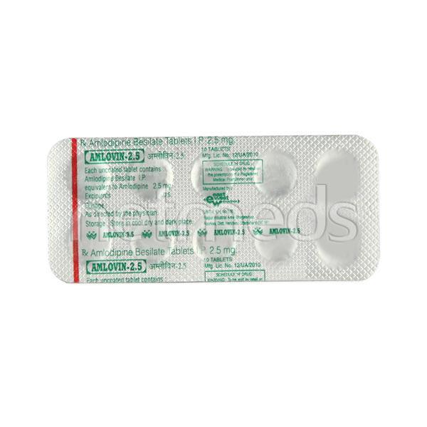 Amlovin 2.5mg Tablet 10'S : Price, Uses, Side Effects | Netmeds