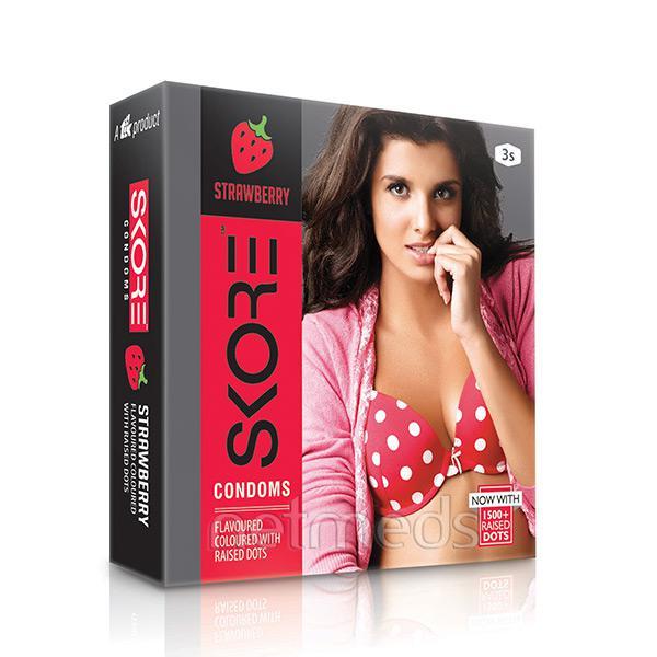 Buy Skore Strawberry with 1500 Plus Raised Dots 3's Online at Discounted Price | Netmeds