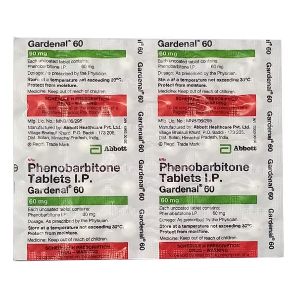 Gardenal 60mg Tablet 30'S - Price, Uses, Side Effects, and Substitutes ...