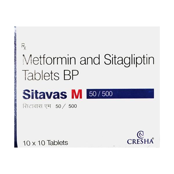 Buy SITAVAS M 50/500 Tablet 10's Online at Upto 25% OFF | Netmeds