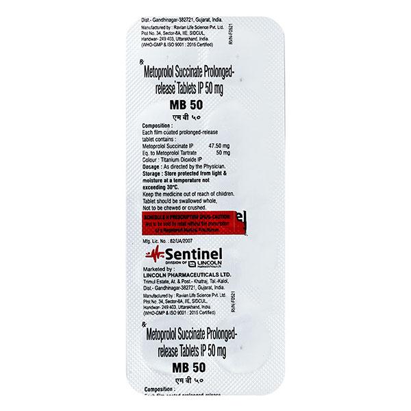 MB 50mg Tablet 10'S : Price, Uses, Side Effects | Netmeds