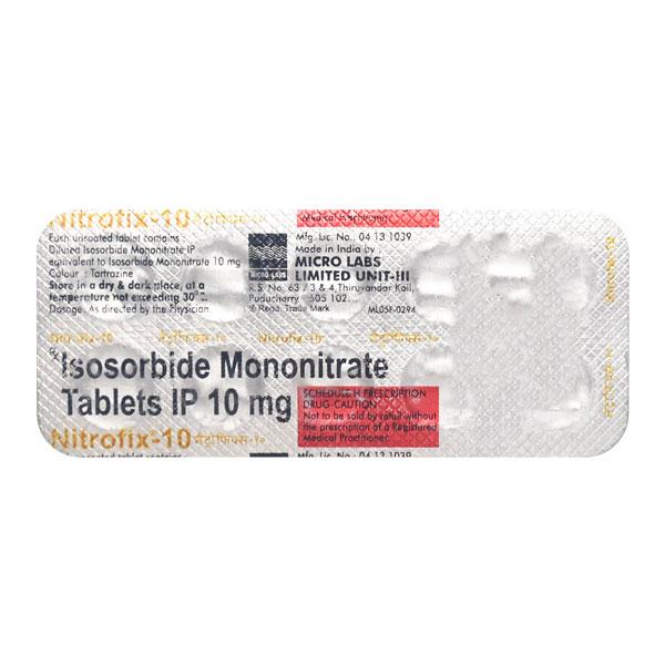 Nitrofix 10mg Tablet 10'S : Uses, Side Effects, Price | Netmeds