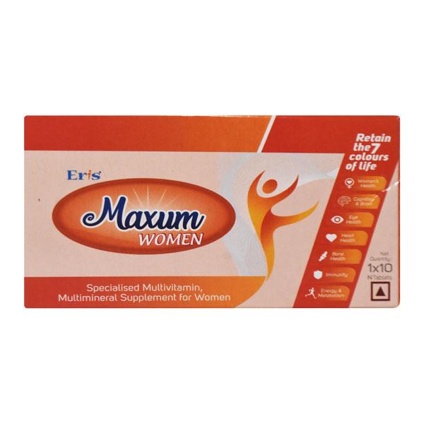 MAXUM WOMEN Tablet 10's Price, Uses, Side effects, Substitutes | Netmeds