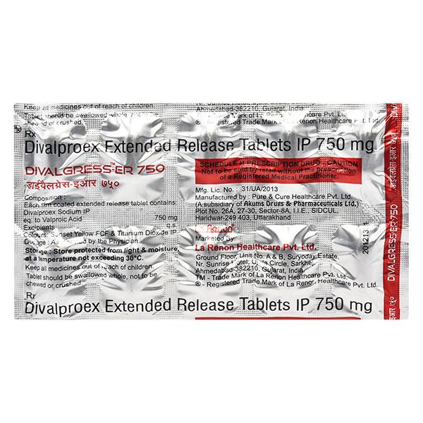 Buy Divalgress ER 250mg Tablet 10'S Online at Upto 25% OFF | Netmeds