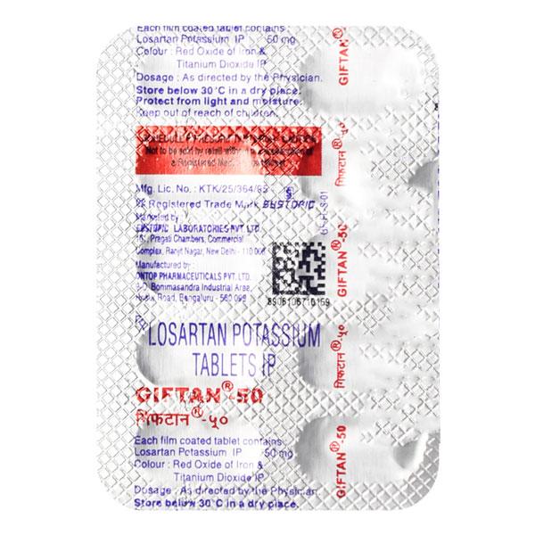 Giftan 50mg Tablet 10'S : Price, Uses, Side Effects | Netmeds