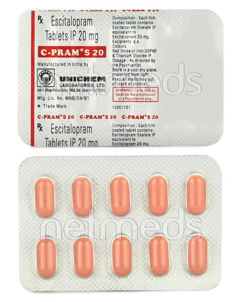 C PRAM S 20mg Tablet 10'S : Price, Uses, Side Effects | Netmeds