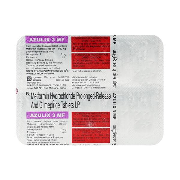 Azulix MF 3mg Tablet 10'S : Price, Uses, Side Effects | Netmeds