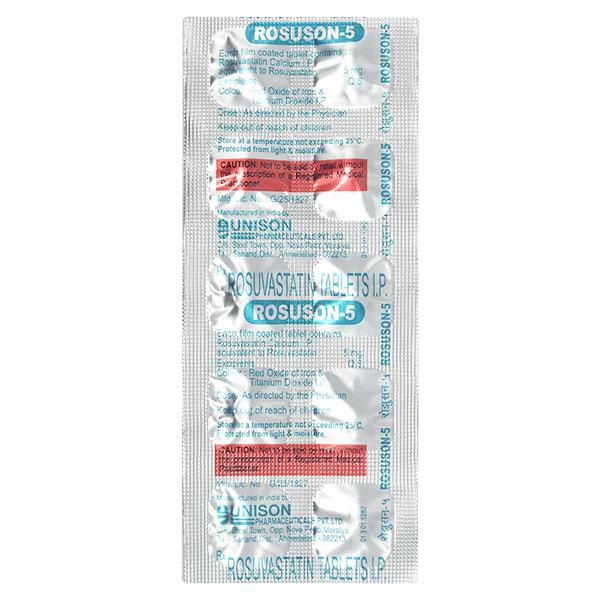 Buy Rosuson 5mg Tablet 10'S Online at Upto 25% OFF | Netmeds