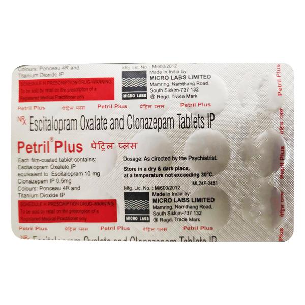 PETRIL PLUS Tablet 15's - Price, Uses, Side Effects, and Substitutes ...