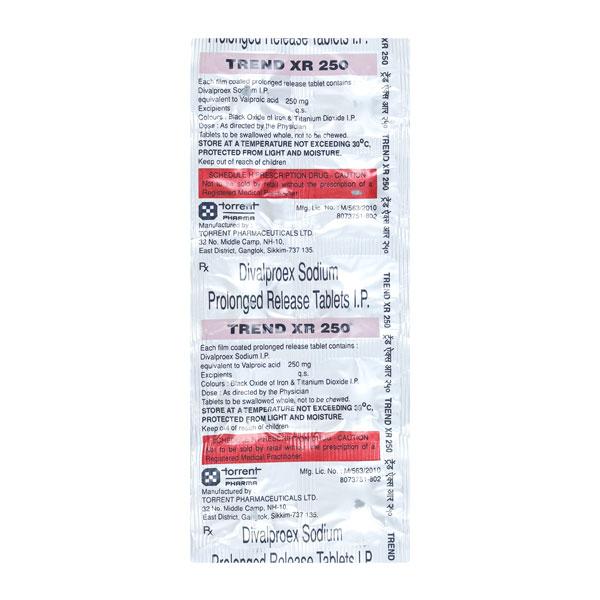 Trend XR 250mg Tablet 10'S : Uses, Side Effects, Price | Netmeds