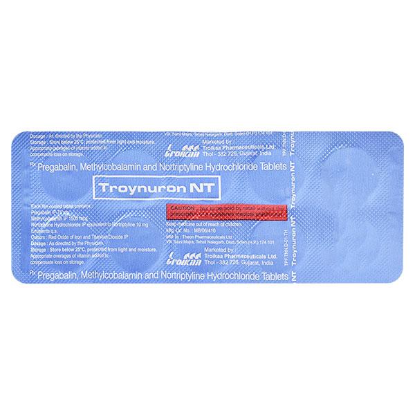 TROYNURON NT Tablet 10's Price, Uses, Side effects, Substitutes | Netmeds