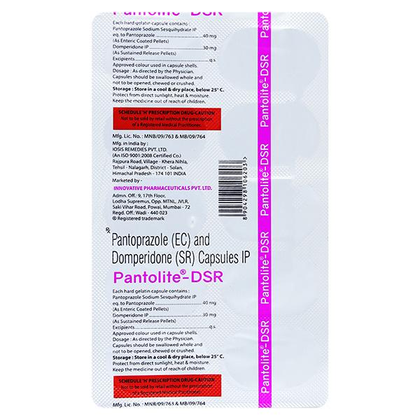 Buy PANTOLITE DSR Capsule 10's Online at Upto 25% OFF | Netmeds