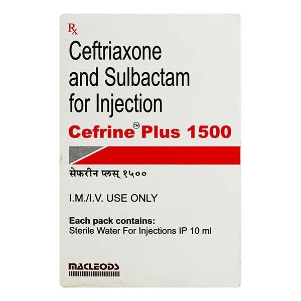 Cefrine Plus 1.5gm Injection 1's : Price, Uses, Side Effects | Netmeds