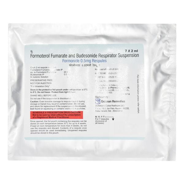 Formonide 0.5mg Respule 7X2ml : Uses, Side Effects, Price | Netmeds