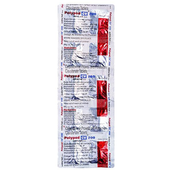 POLYPOD CV 200mg Tablet 10's : Price, Uses, Side Effects | Netmeds