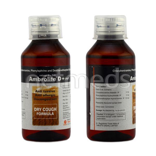 Ambrolite D + Syrup 100ml : Uses, Side Effects, Price | Netmeds