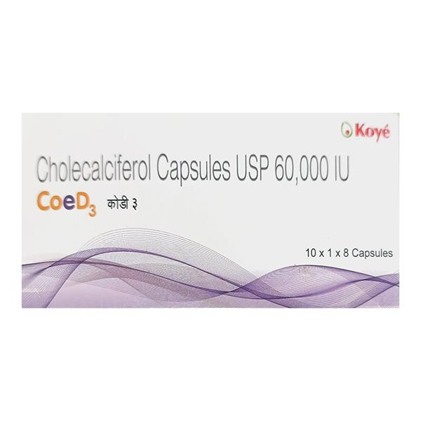 COE D3 Soft Gelatin Capsule 8's Price, Uses, Side effects, Substitutes ...