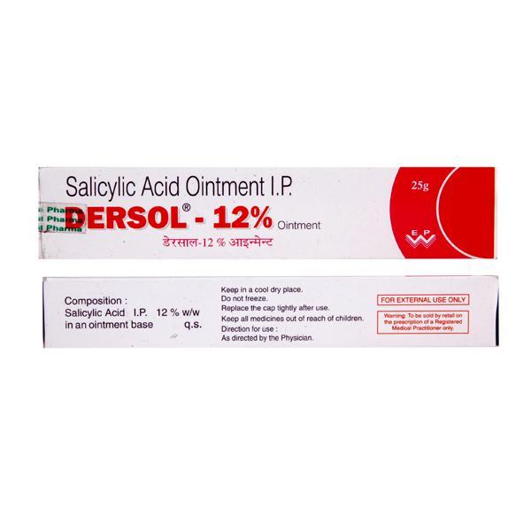Dersol 12% Ointment 25gm Price, Uses, Side effects, Substitutes | Netmeds