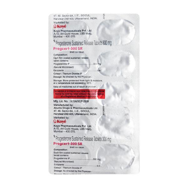 Pregcert SR 300mg Tablet 10'S Price, Uses, Side effects, Substitutes ...