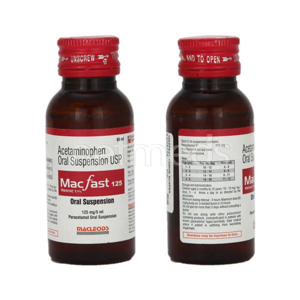 Macfast 125mg Suspension 60ml Price, Uses, Side effects, Substitutes ...