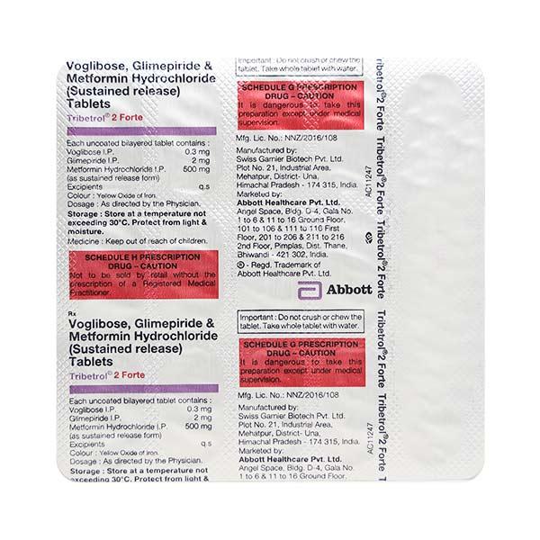 TRIBETROL FORTE 2mg Tablet 15's : Price, Uses, Side Effects | Netmeds