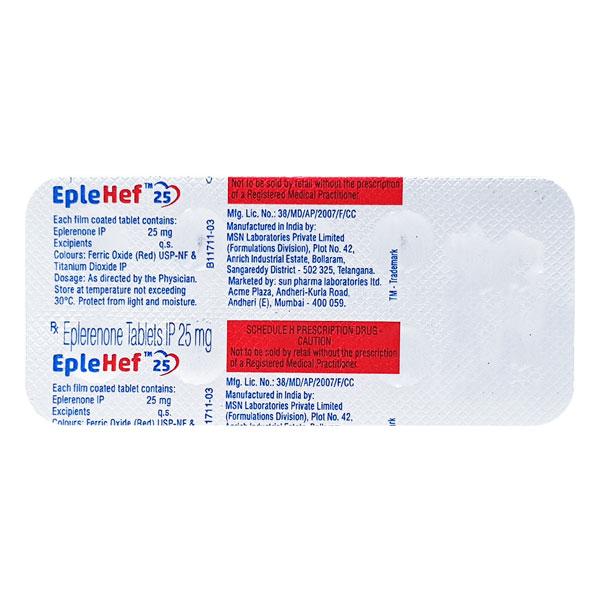 Eplehef 25mg Tablet 10'S Price, Uses, Side effects, Substitutes | Netmeds