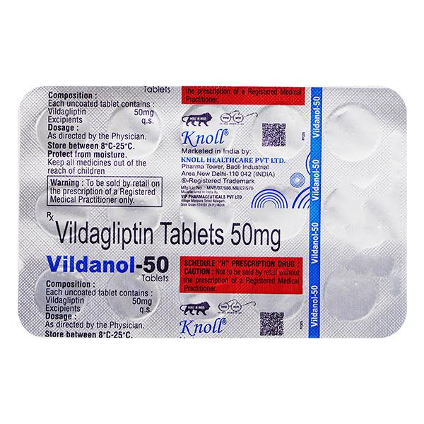 VILDANOL 50 Tablet 15's : Price, Uses, Side Effects | Netmeds