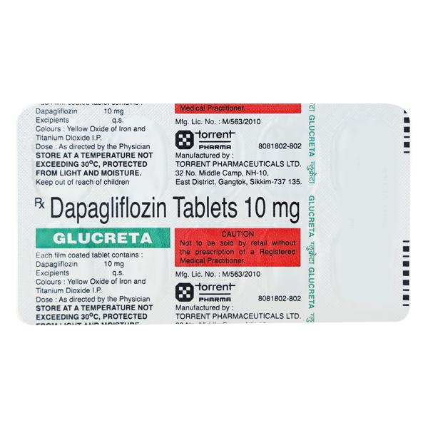 GLUCRETA 10mg Tablet 10's Price, Uses, Side effects, Substitutes | Netmeds