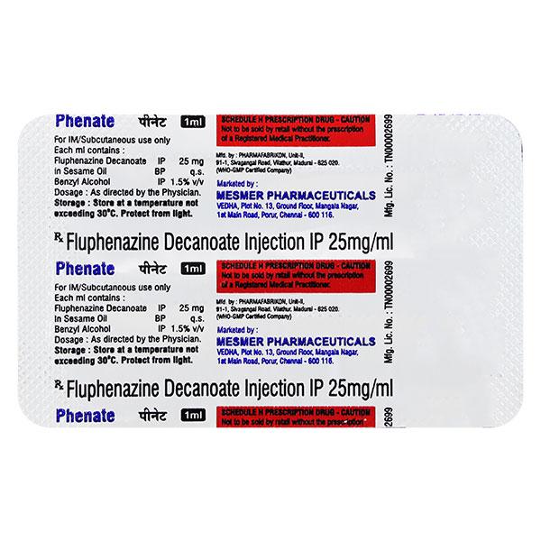 Buy PHENATE 25mg Injection 1ml Online at Upto 25% OFF | Netmeds