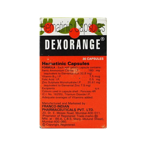 Dexorange Capsule 30'S - Price, Uses, Side Effects | Netmeds